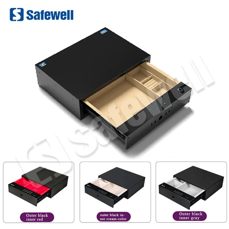 Safewell Custom Hidden Fingerprint Drawer Safe Box Cash Jewelry Safety ...