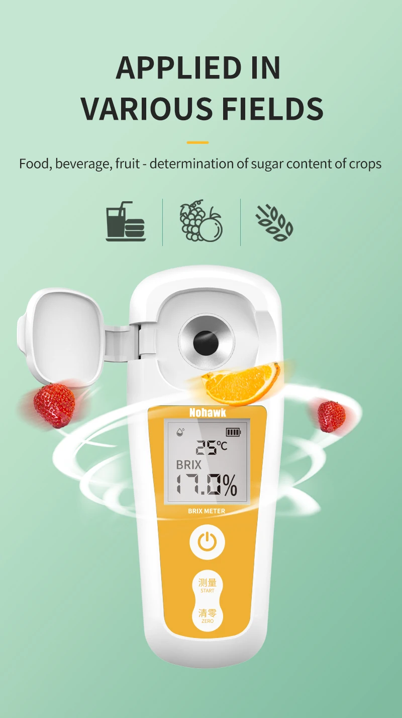Digital Brix Refractometer Brix Meter Pocket Refractometer For Sugar ...