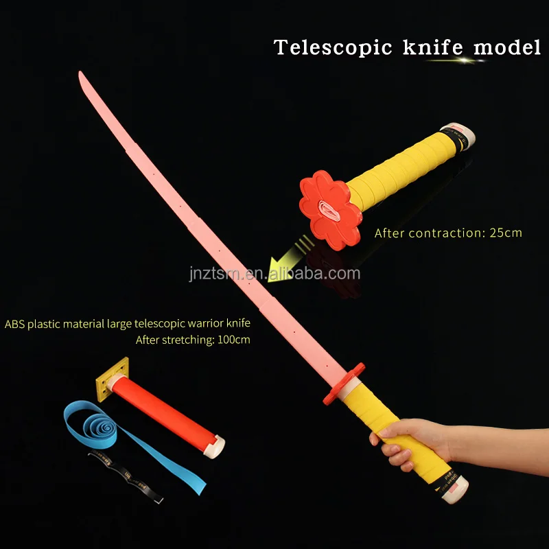 100cm Anime Sword - Retractable Plastic Katana for Cosplay