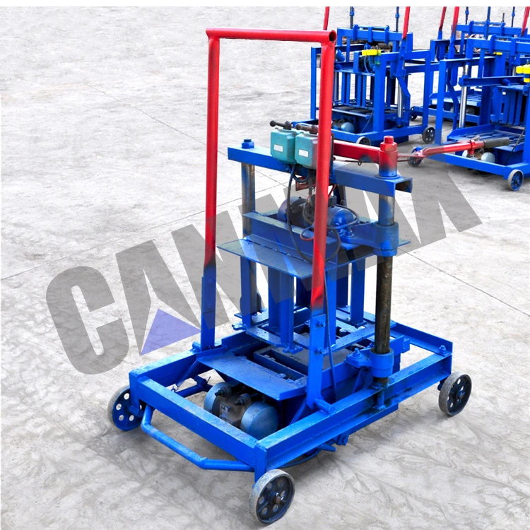 QT2-25 Manual Operation Mobile Brick Machine - 4000-60000 Pieces/day