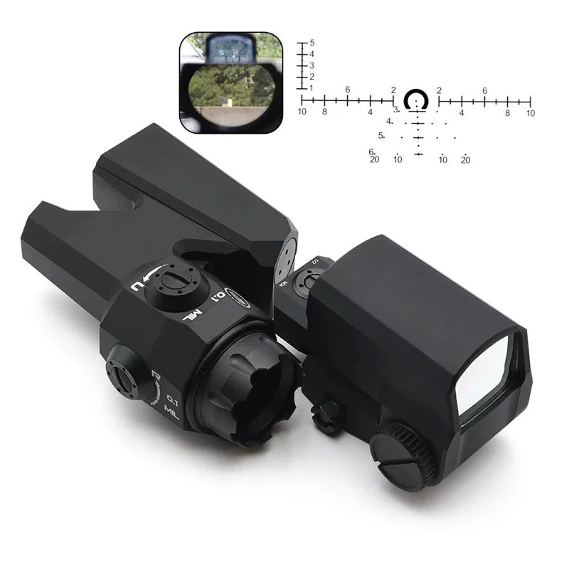 6X Reticle Dual-Changed View Optics Scopes Magnifier & Red Dot Sight 8 ...