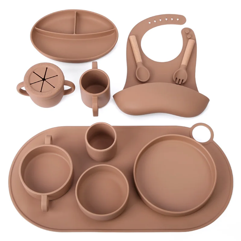Kids Toddlers Weaning Eating Set - Eco-Friendly Silicone