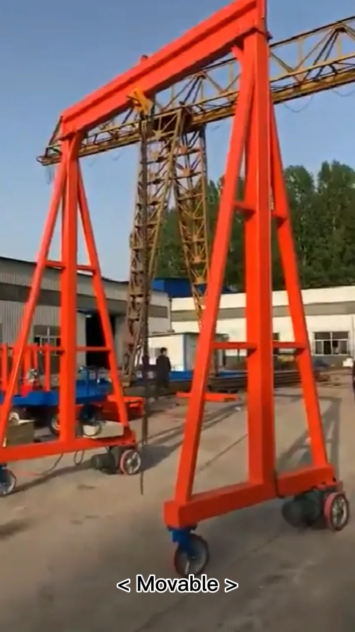 Adjustable Height 3t Gantry Crane 2 Ton Mini Mobile Gantry Crane - Buy ...