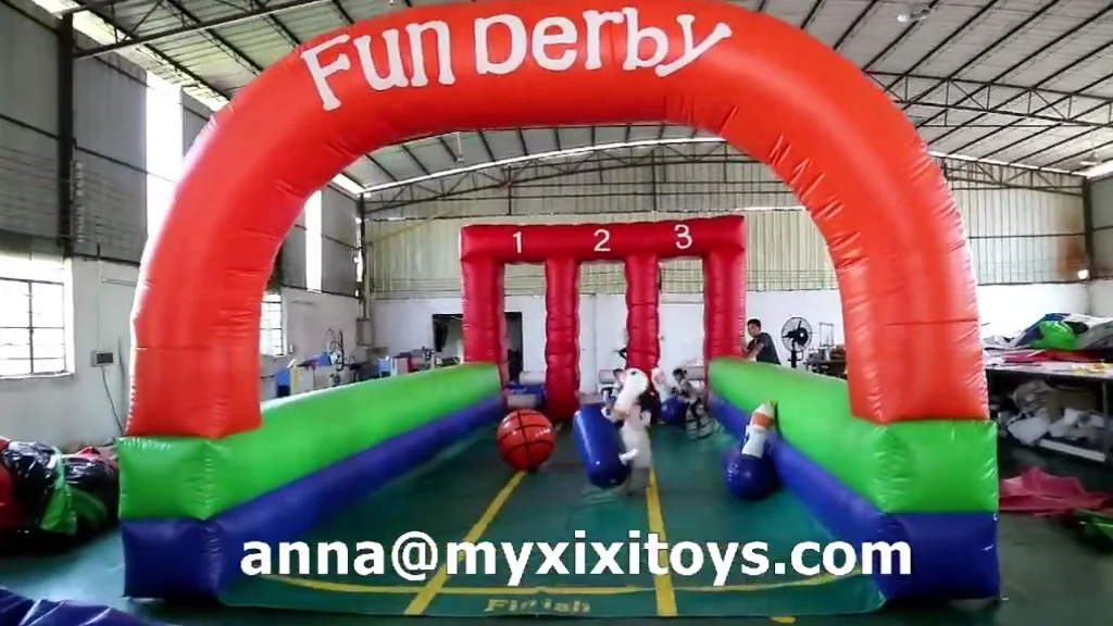 Customized 2 Man Inflatable Gladiator Joust Arena For Kids Interactive ...