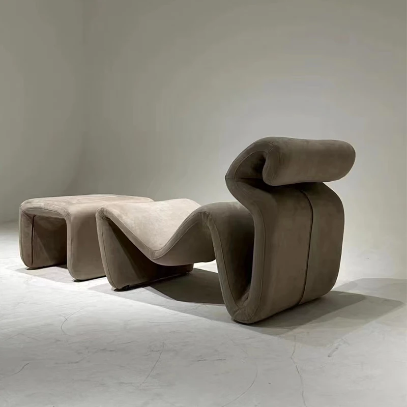 Runxi Designer Abstract Lines Fold and Etcetera Bend Bendy Lounge Chair Fiberglass Profiled ...