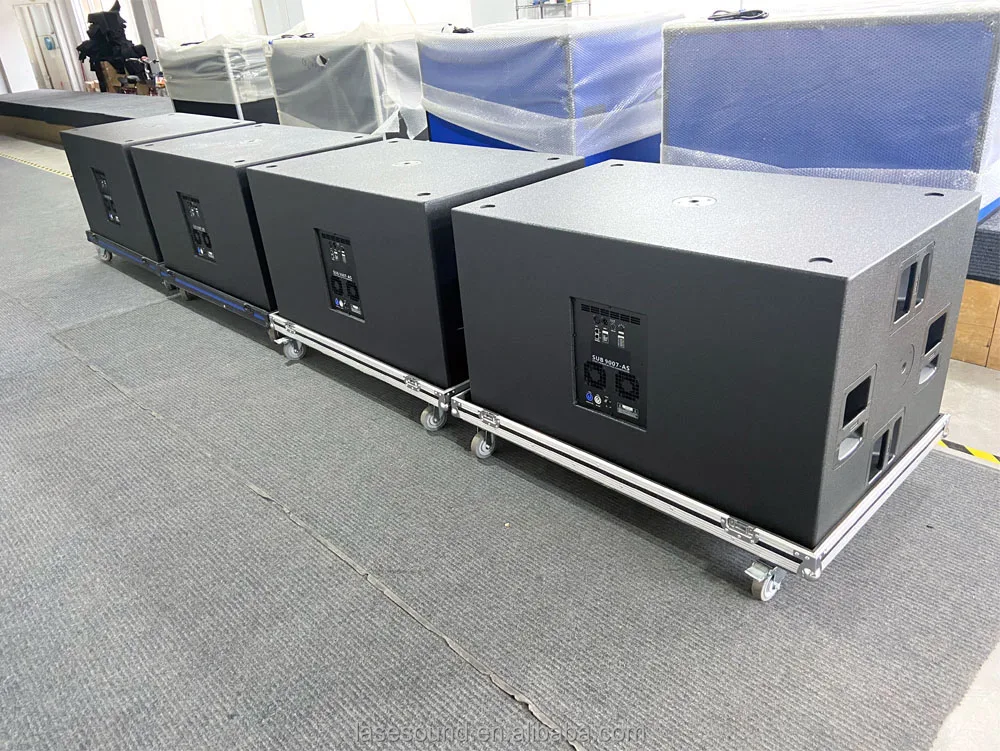 Active 9007 Dual 21 Inch Wooden Bass Subwoofer - 500W Power