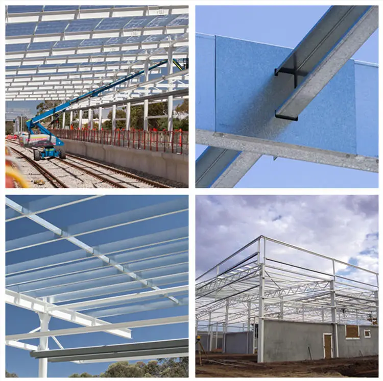 Standard Sizes of Steel Lip Channel C Section Galvanized Roof Purlins ...
