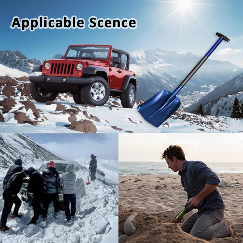 Removable Metal Portable Manual Shovel Scoop Snow Shovel For Snow ...