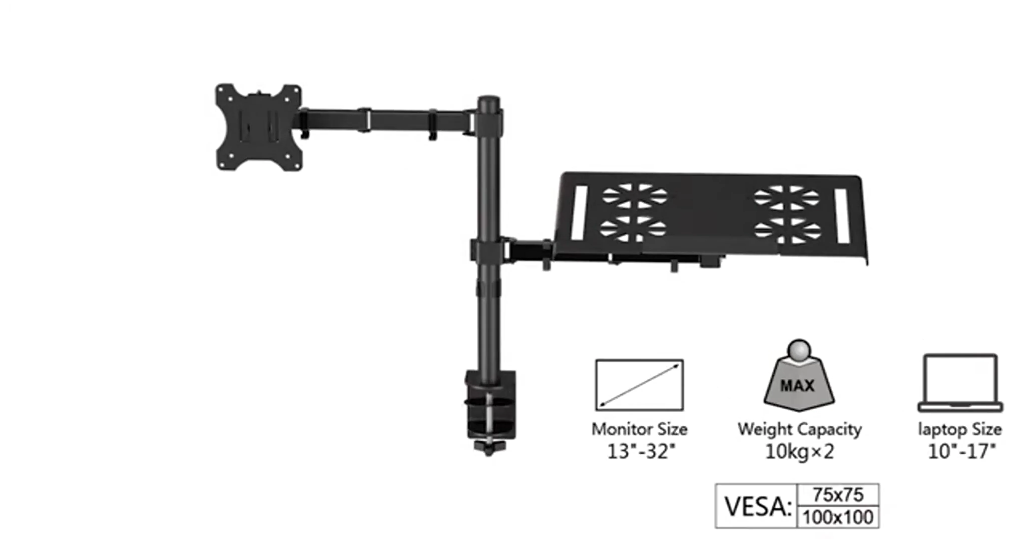Bracket Screen Heightening Rack Computer Bracket Rotating Lifting Clamp ...