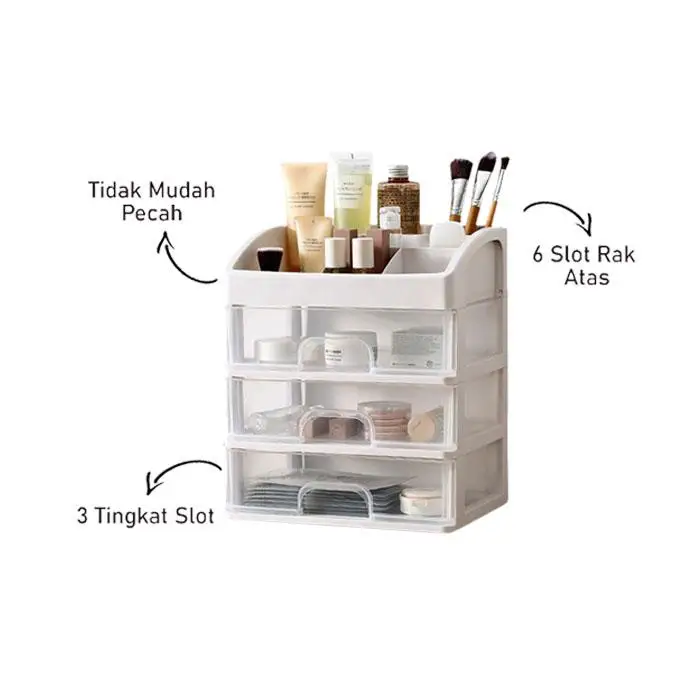 Makeup Organizer Desktop Dressing Case Cosmetic Display Stand Capacity ...