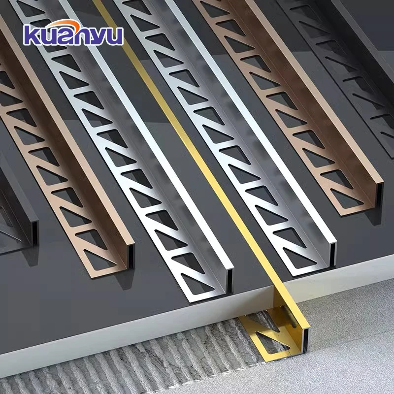 Decorative Gold Brushed Stainless Steel Strip Metal Angle Wall Edge ...