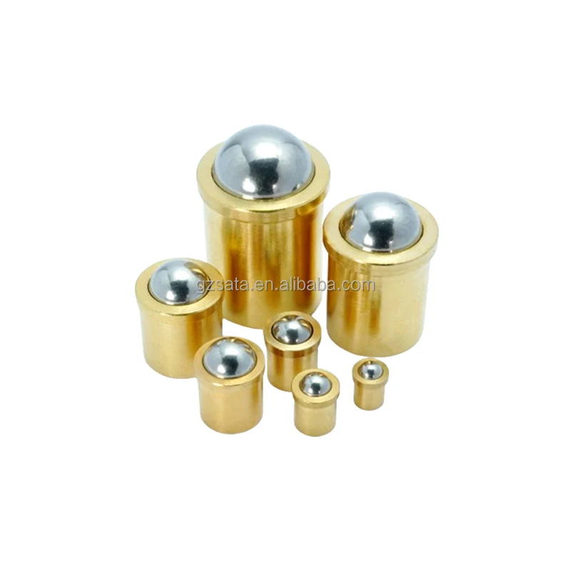 Brass Spring Plungers with Stainless Steel Ball - D3X4 to D12X16