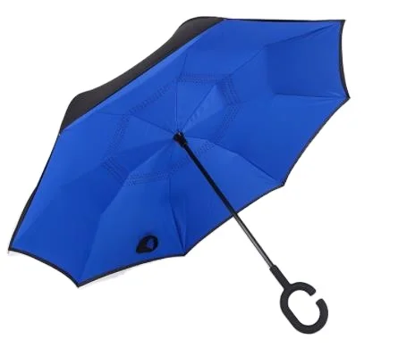 Custom Wind Resistant Hands Free Inverse Umbrella - Smart Reverse Design