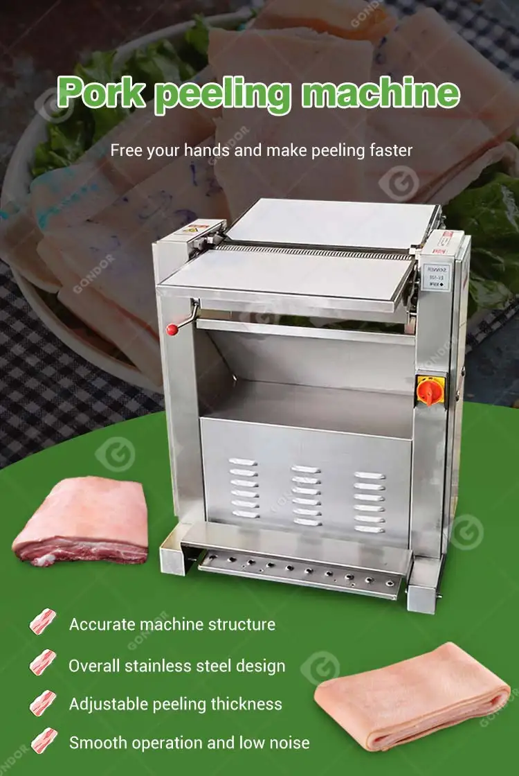 Pig Skin Pork Lamb Beef Skin Meat Skinner Peeler Machine