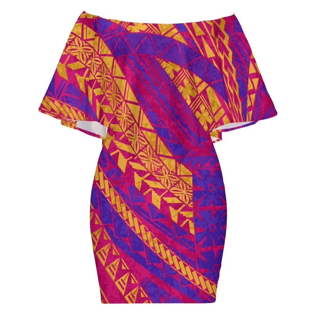 Oversized Women Samoan Puletasi Dresses Women Ladies Summer Polynesian ...