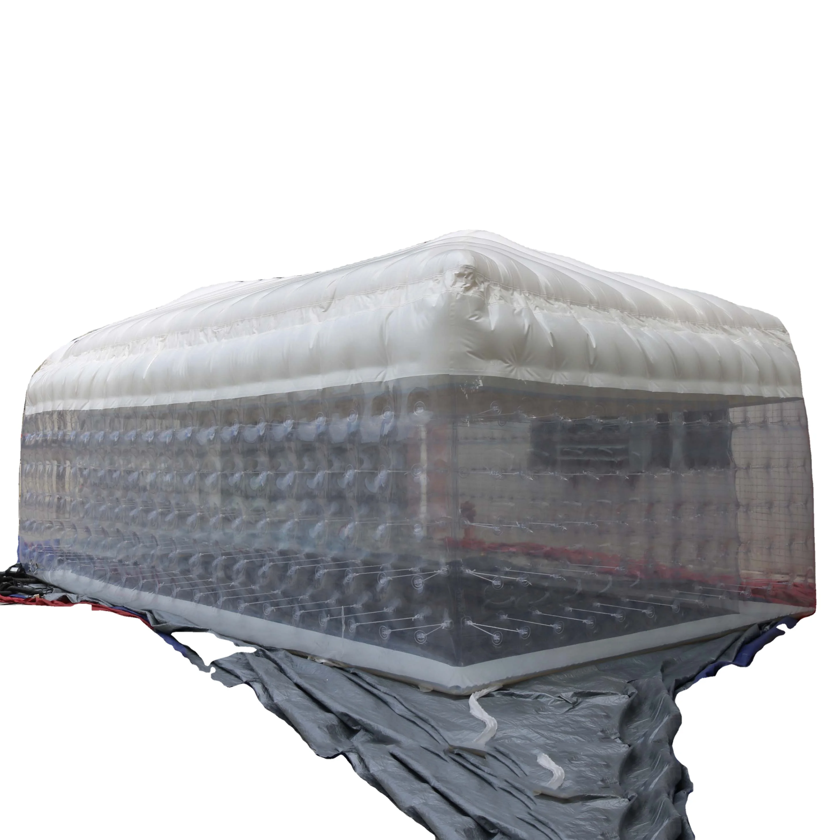 Customized Big Transparent Portable swimming pool inflatable clear dome ...