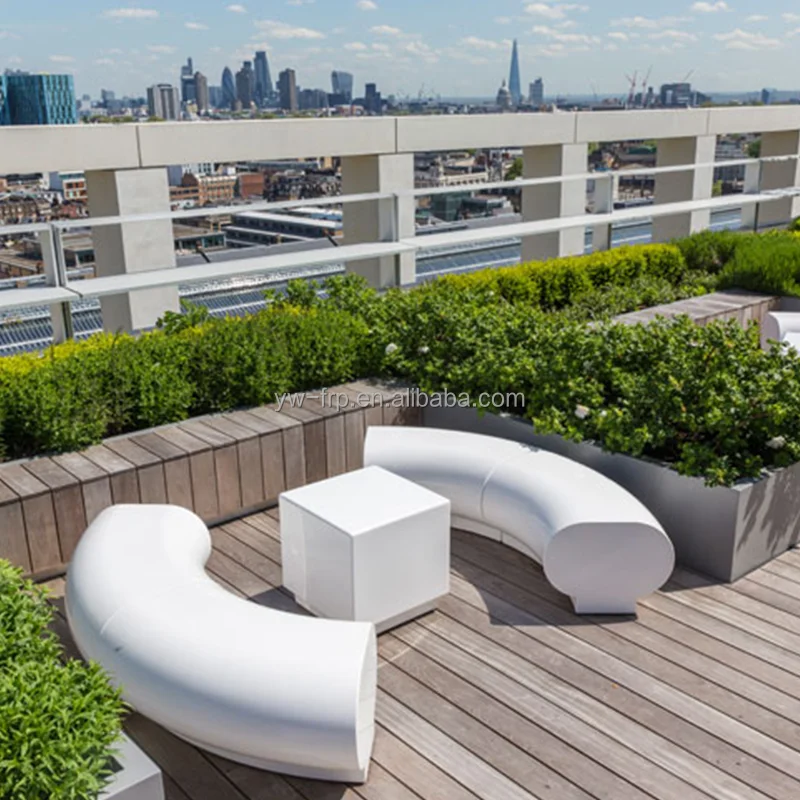 Outdoor Fiberglass Benches - Luxury Public Seating