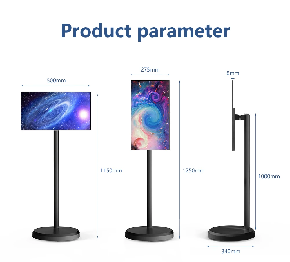 Stand By Me Portable 32 Inch Touch Screen Display Movable Rechargeable ...