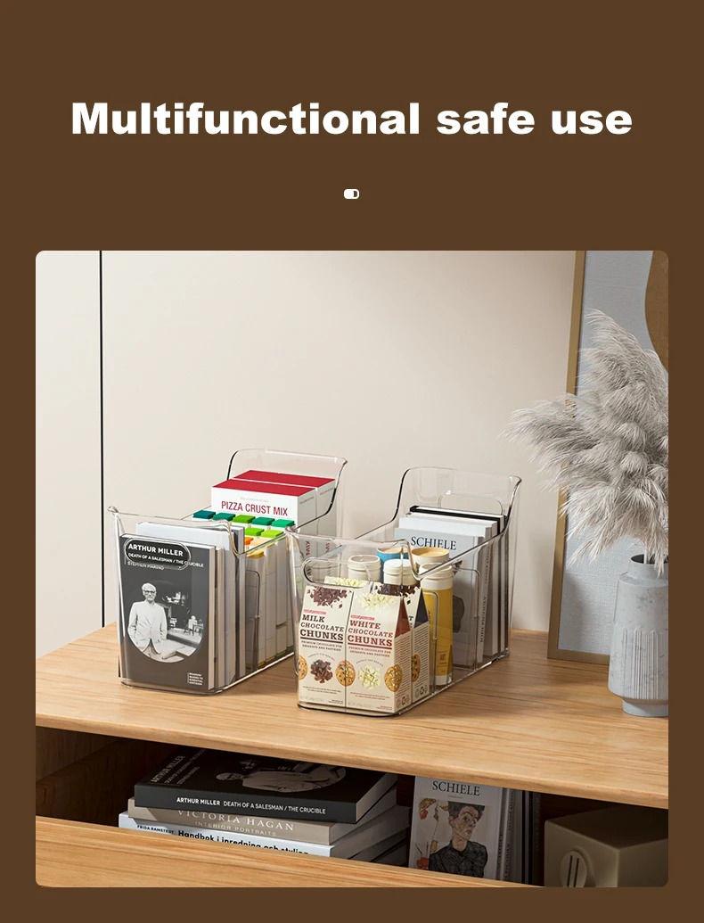 Transparent Plastic Storage Box Desktop Sorting Debris Storage Rack Pet ...