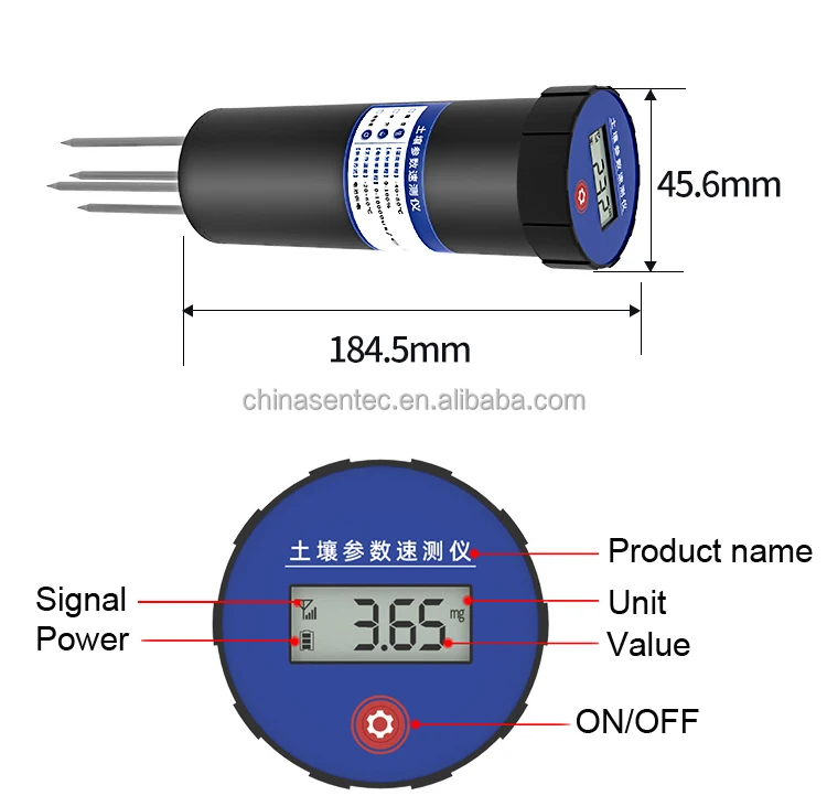 Sensor NPK - 3-Way Soil Nutrient Speedometer for Ph & NPK