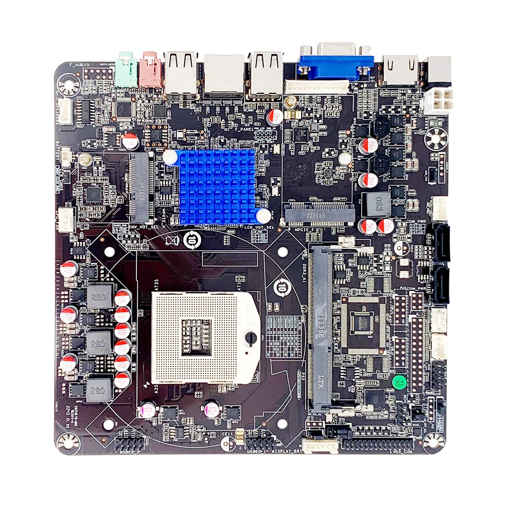 Mini Itx X86 Motherboard Hm55 Hm65 Hm86 Intel Core I3 I5 I7 Mini Mainboard M.2 Ddr3l Msata Rs232 ...