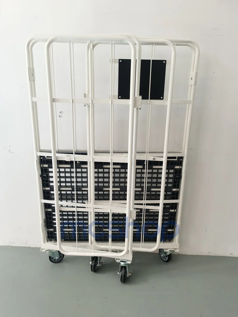 Warehouse Roll Cage Wire Container Work Tainer Plastic Base with Doors ...