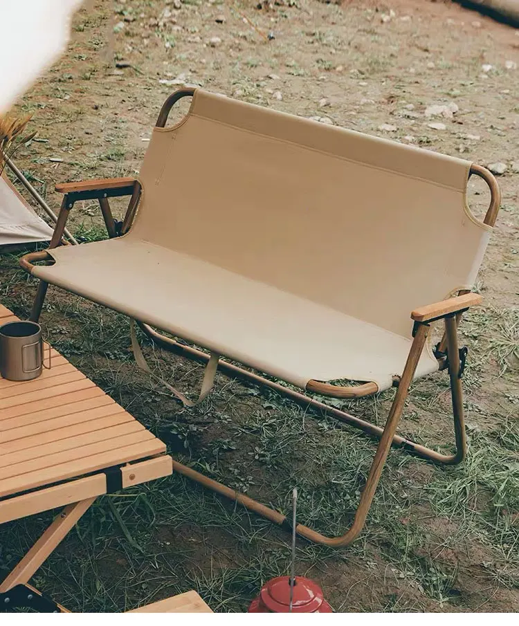 Double Folding Chair - Portable 2-Person Outdoor Seating