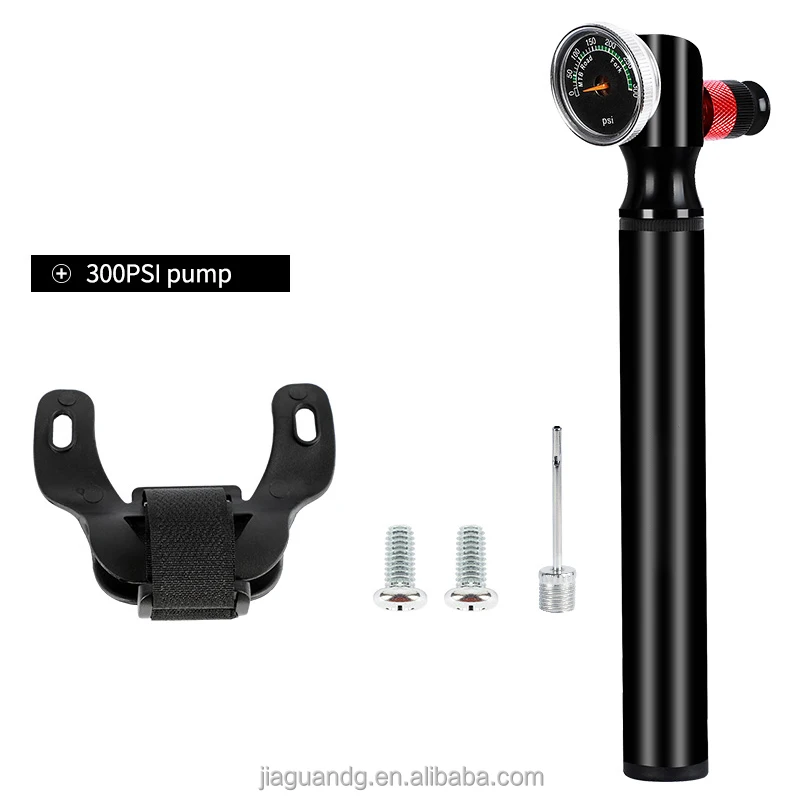 Bike Inflator Portable Pump With Gauge Bicycle Tire Inflator Bike Air ...