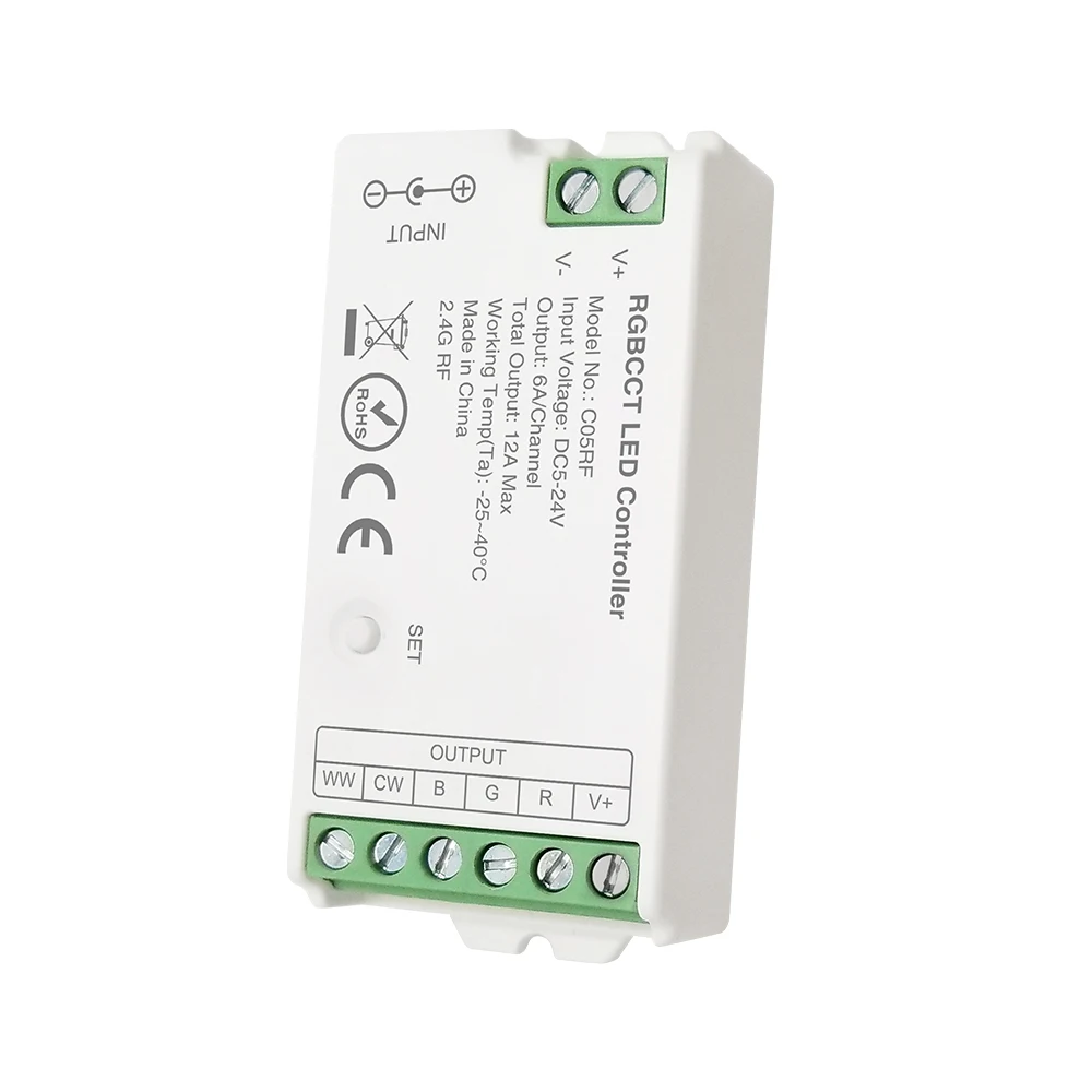 RF DC5-24V Led Strip Controller RGB RGBW RGBWCCT Led Light Driver ...