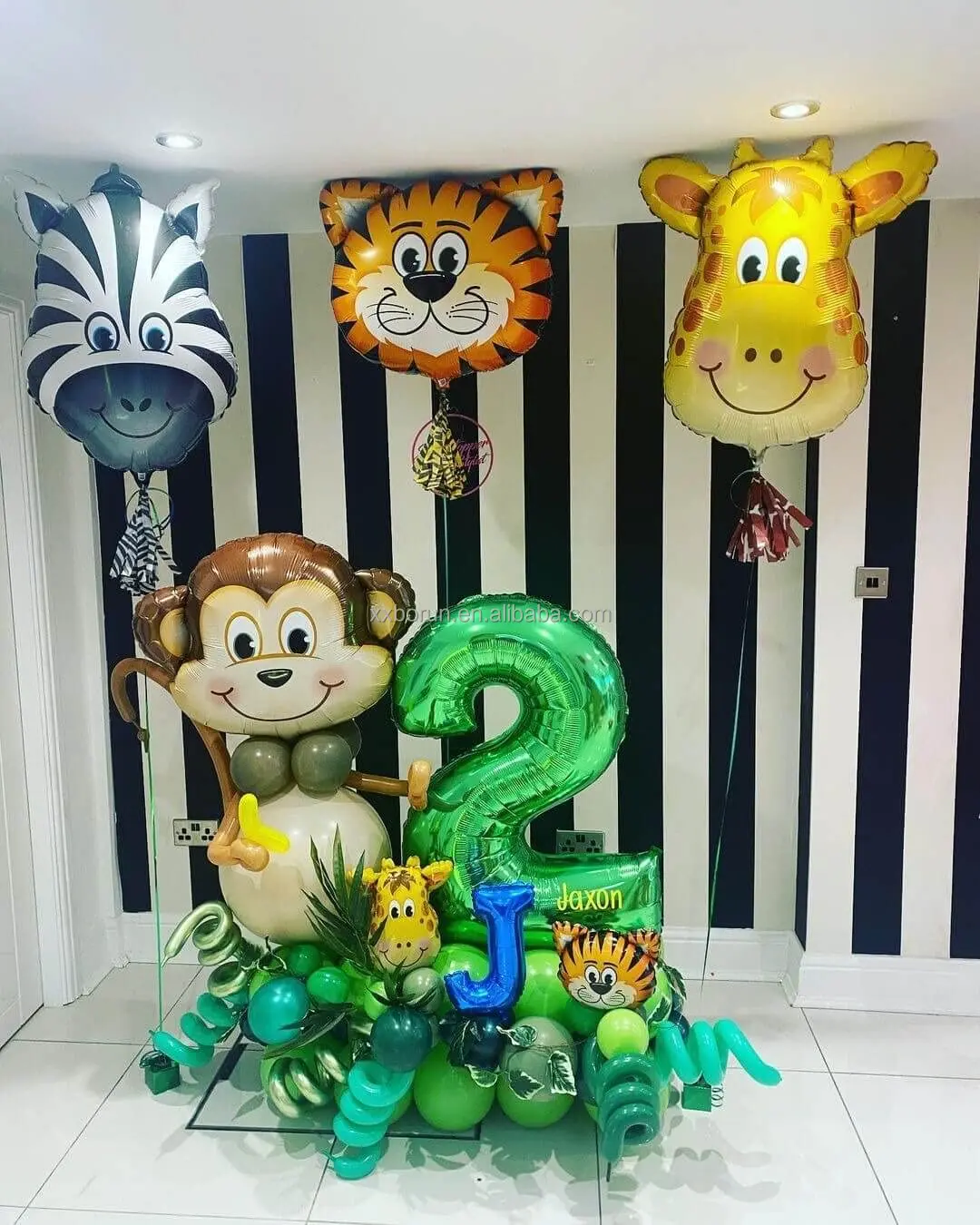 Jungle Safari Animals Balloons 22 Inch Animal Balloons Kit For Birthday ...