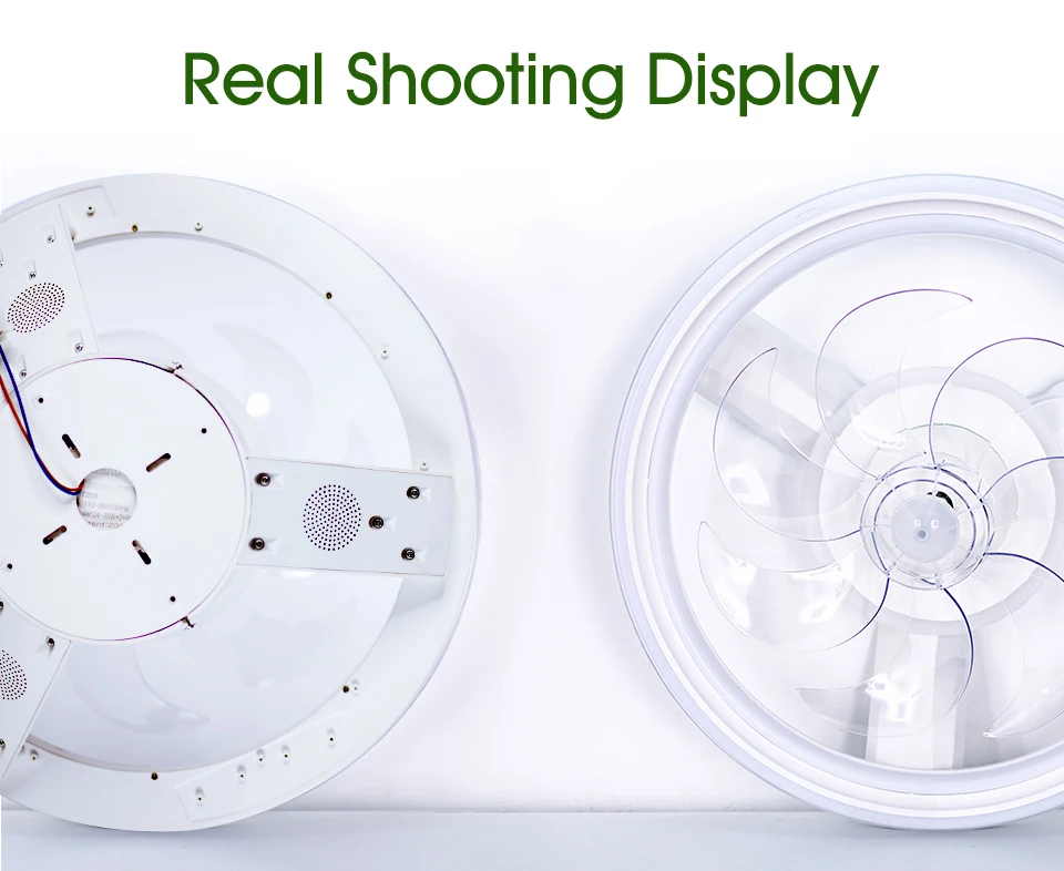 Modern TUYA Speaker Luxury Decorate RGBCW Ceiling Fan Light Smart LED ...