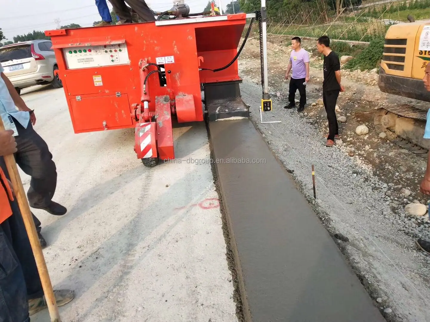 Road Construction Machinery Concrete Curb Kerb Extruder Making Machine ...