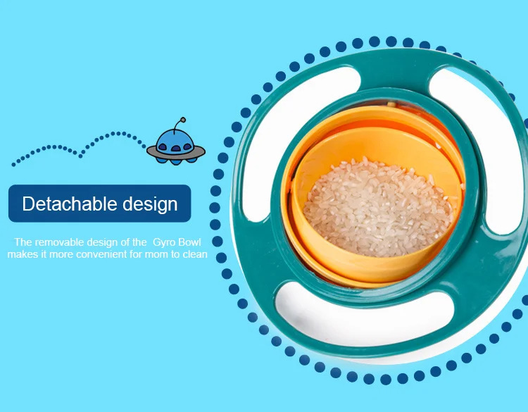 New Design 360 Degrees Rotating Baby Bowl Magic Baby Feeding Bowl Child ...