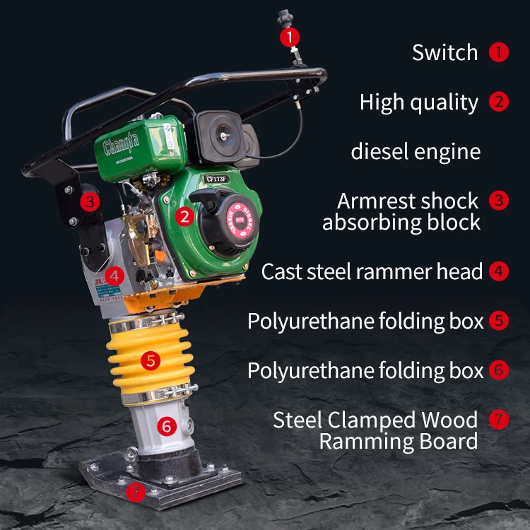 125 Soil Tamping Rammer Compactor - High Efficiency Diesel