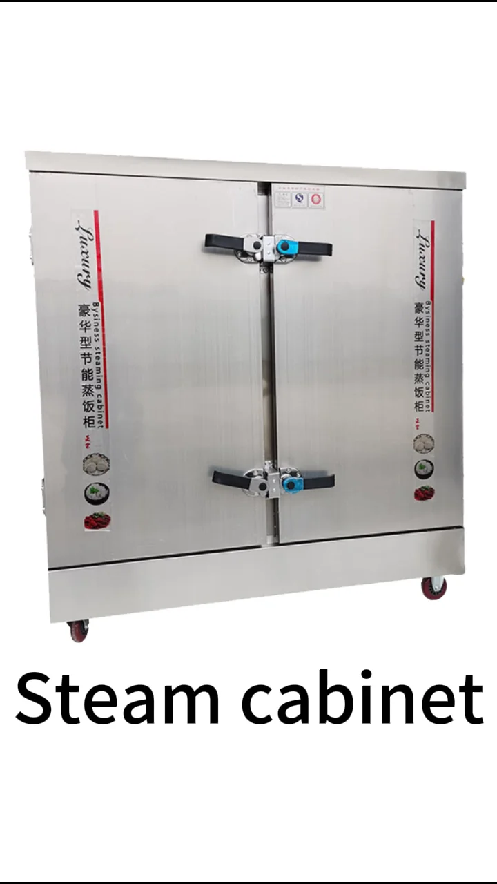 New Design Steam Cabinet Rice Noodles Roll Steamer Machine Gas Rice ...