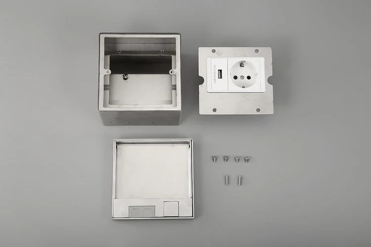 Stainless Steel Concealed Ground Socket USB-c Type-c Charging Socket EU ...