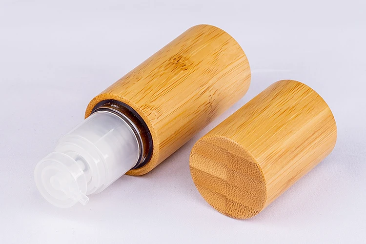 Eco Friendly Pp Plastic Bamboo Cosmetic Packaging 30ml Bamboo Airless ...