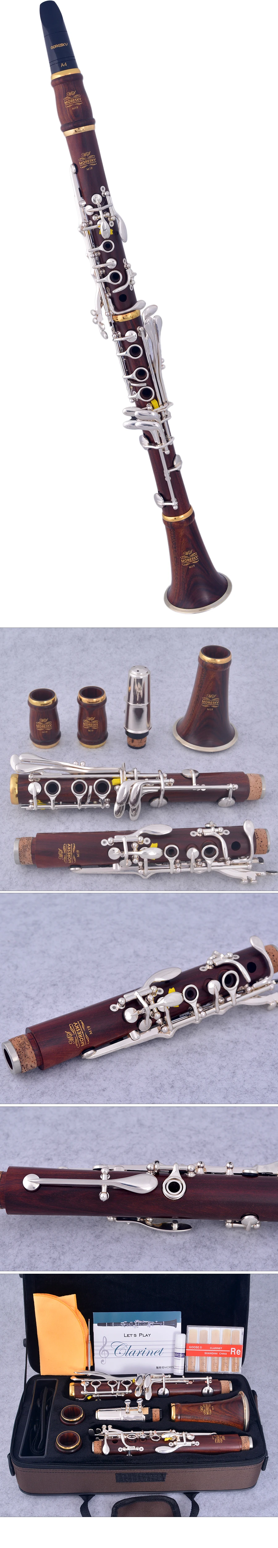 MORESKY Red Wood Professional Clarinet - 17 Keys Mopane