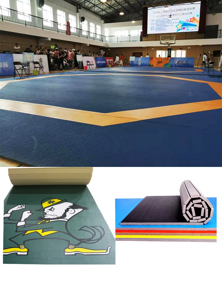 Customized Size Martial Arts Tatami Mat Gym Roll Mat For Taekwondo Mma ...