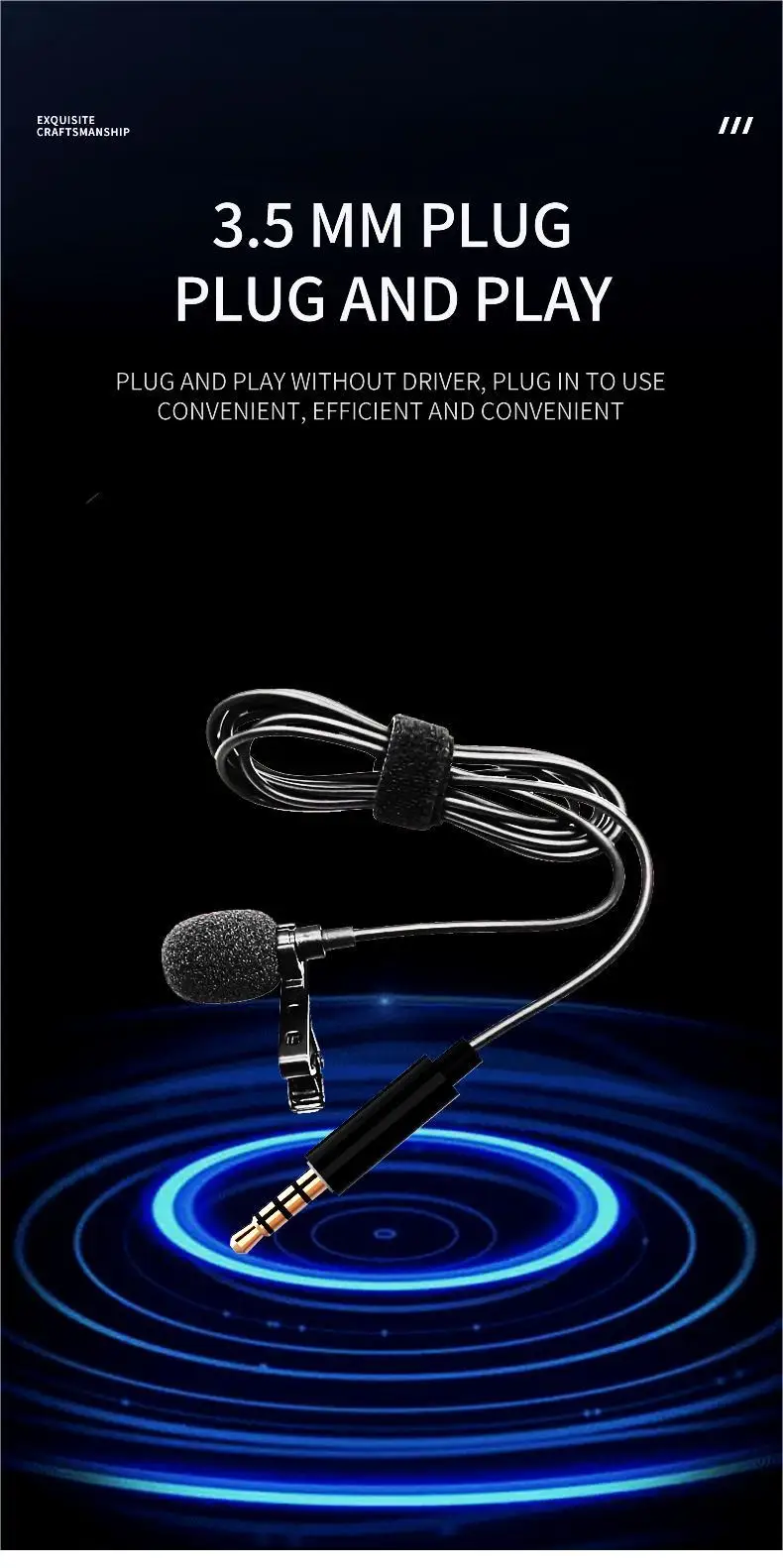 Factory Computer 3.5mm Lapel Mic Microphone Tie Clip Mini Microphone ...