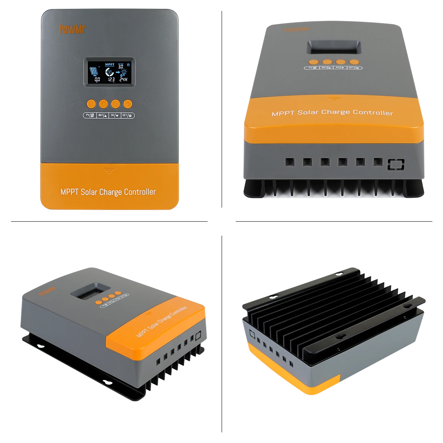 Powmr MPPT 60A 80A 100A Solar Charge Controllers - High Efficiency