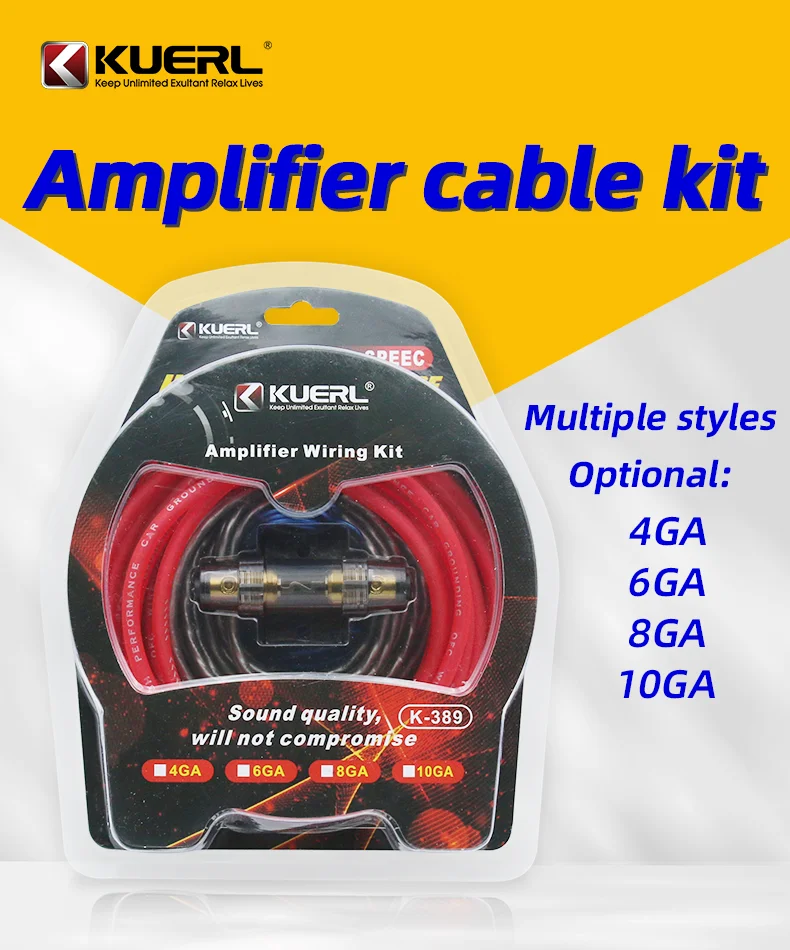 Wholesale Audio Subwoofer Power Cable Kits for Car Amplifiers