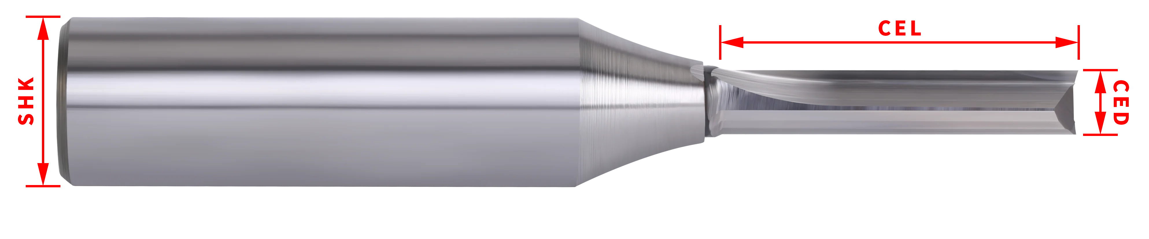 DouRuy Solid Carbide TCT Bit Double Flute Straight End Mill Milling ...