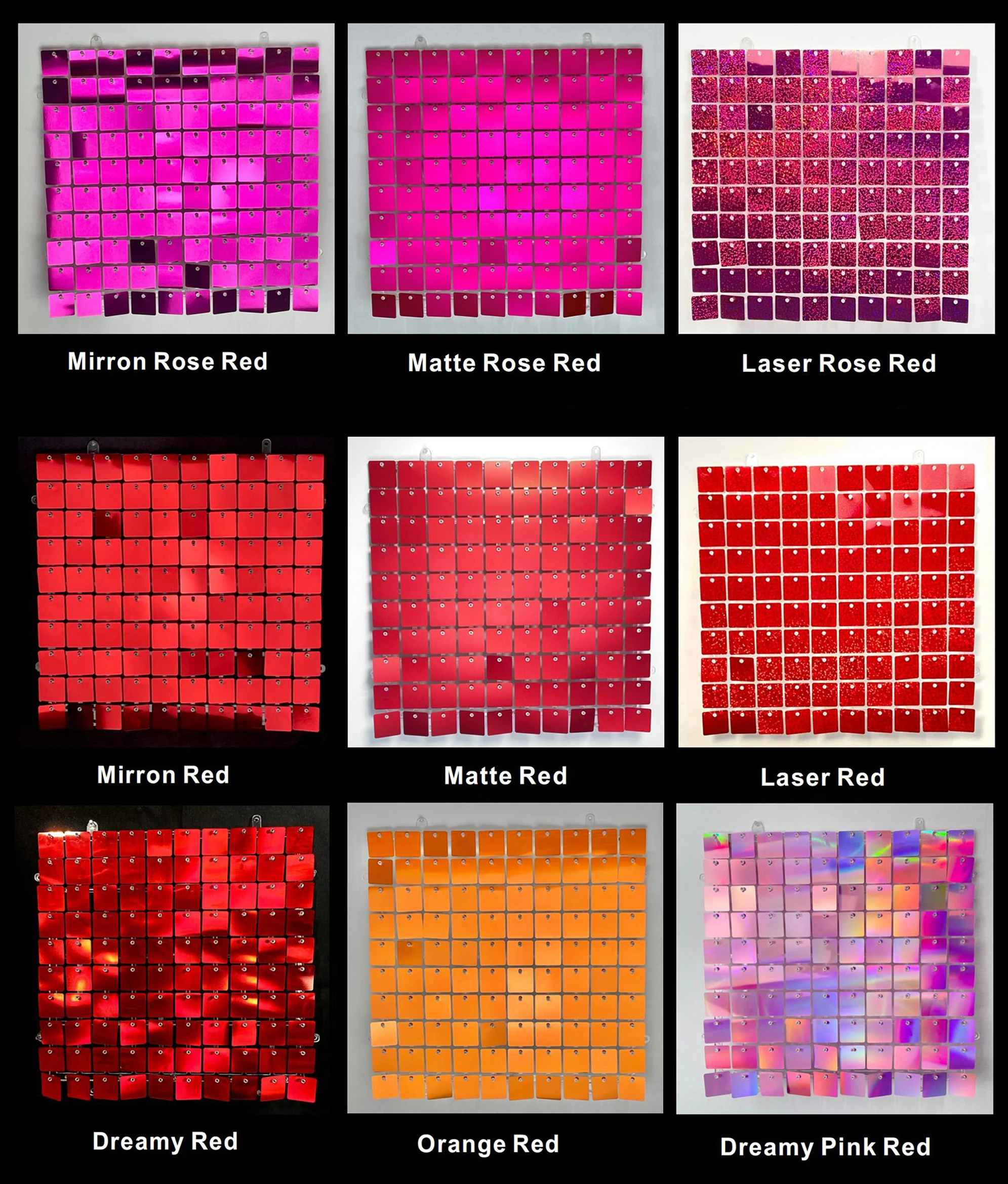 Iridescence Shimmer Sequin Wall Panel For Wedding Event Festival ...