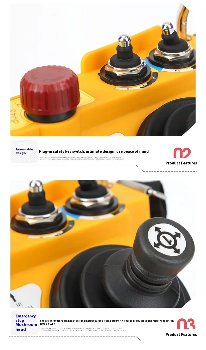 Industrial F24-60 Joystick for Radio Remote Control Tower Crane