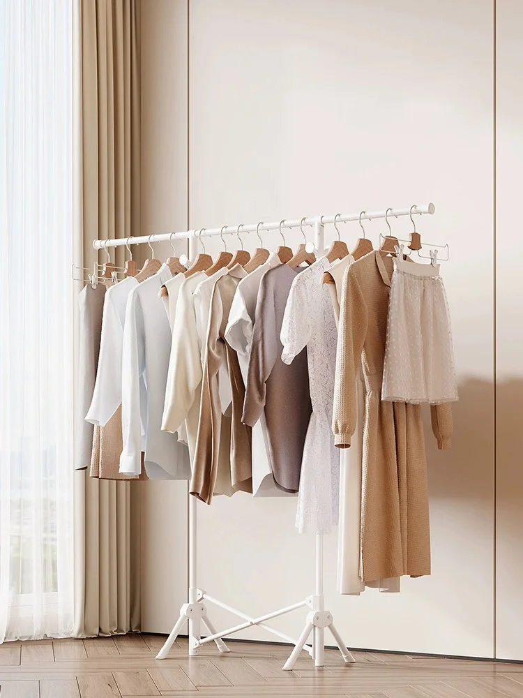 Factory Stand Type Garment Double Pole Telescopic Clothes Metal Coat ...