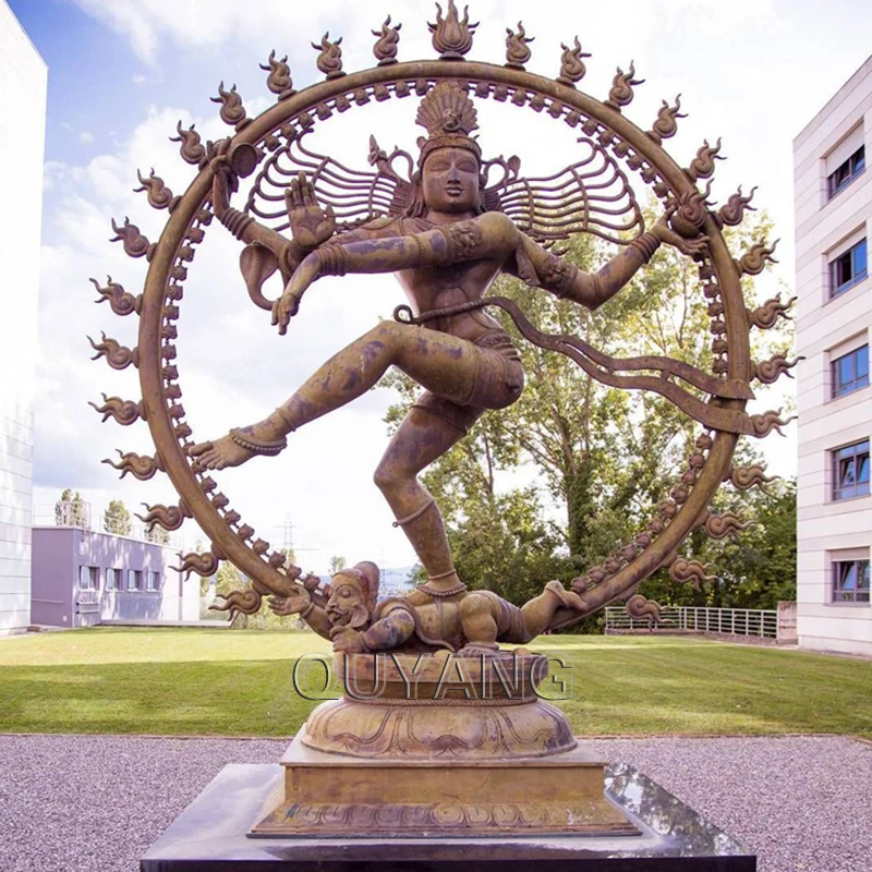QUYANG Outdoor Large Metal Indian Religious Hindu God Statue