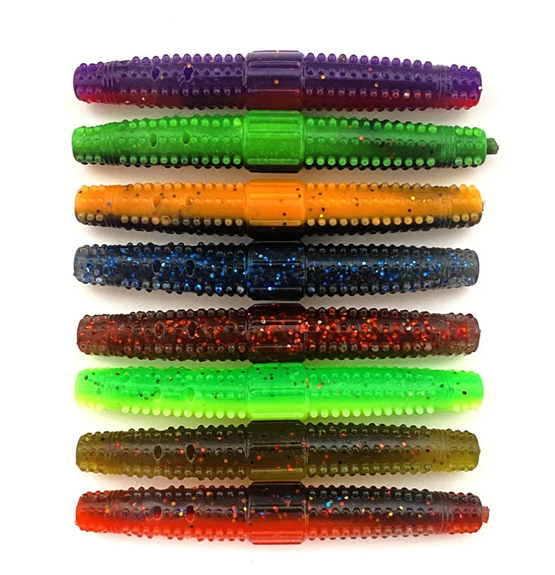 2024 New Floating TPR Material Stick Worm Glass Rattle Tube Inside Soft ...