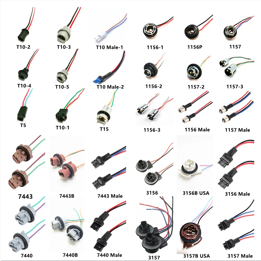Skyearth Factory Offer T10 194 Round Pre-wired Female Socket For Led ...