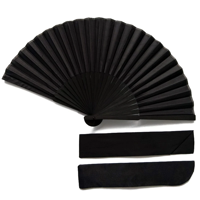 Chinese Style Black Vintage Hand Fan - Perfect for Weddings